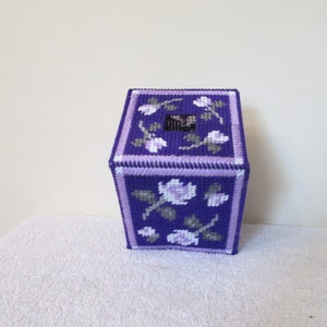 White Roses on Amethyst Tissue Cover Item 351 - Etsy