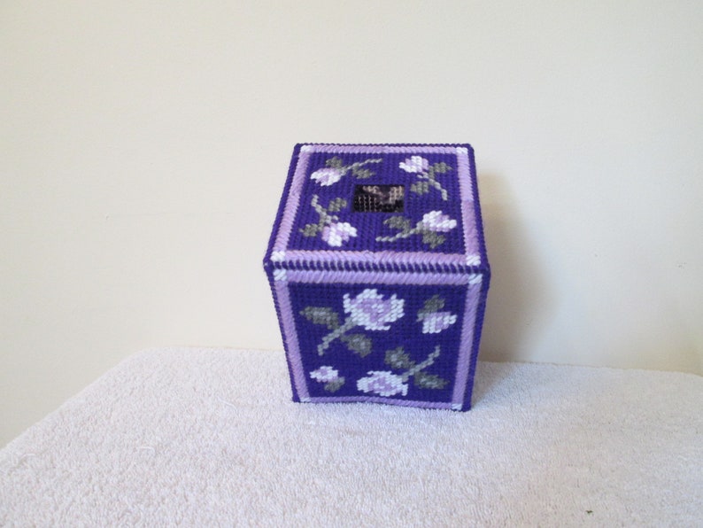 White Roses on Amethyst Tissue Cover Item 351 - Etsy