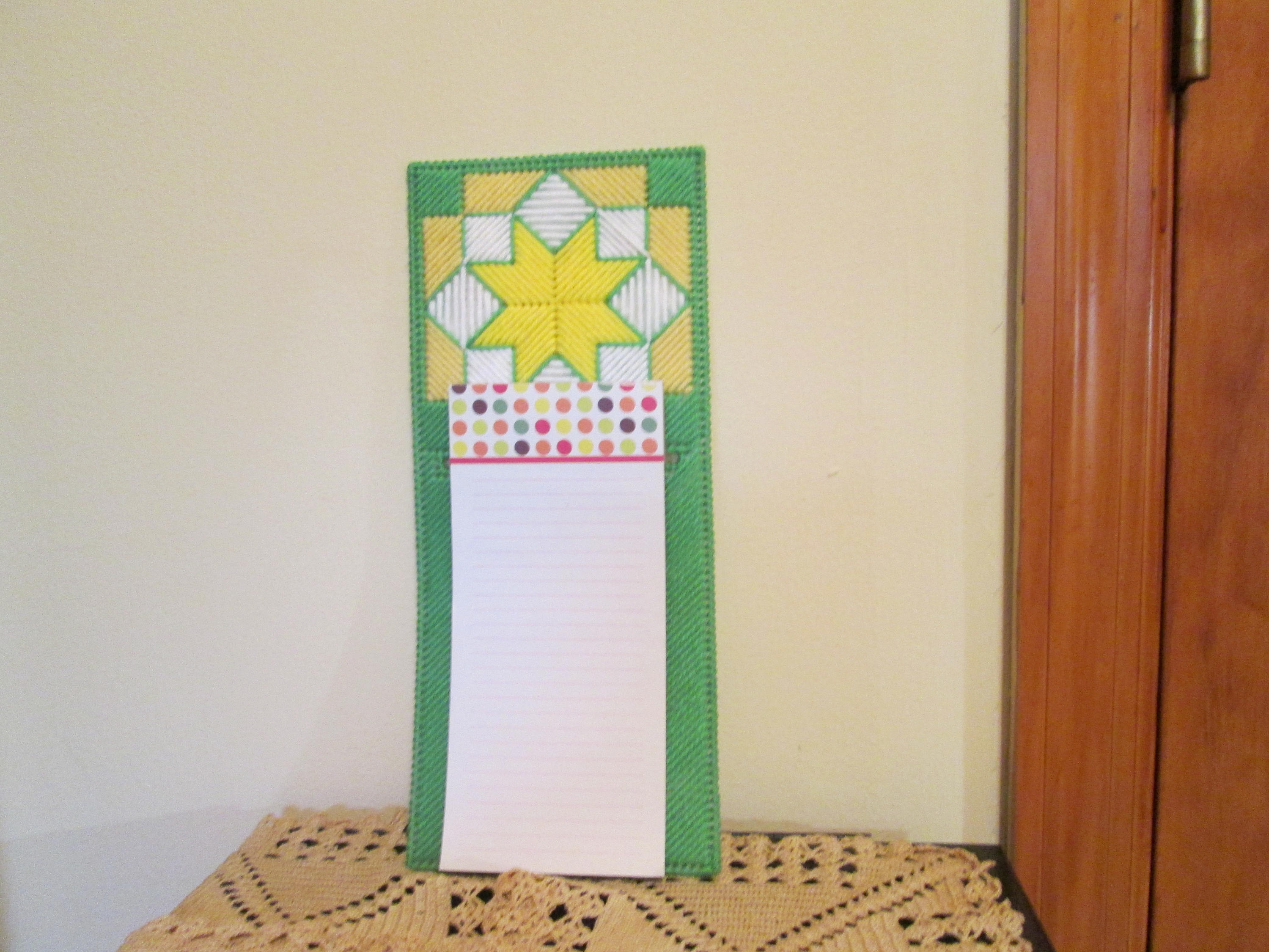 Hanging Quilt Motif Memo Pad Holder With Pad Included Item 228 - Etsy