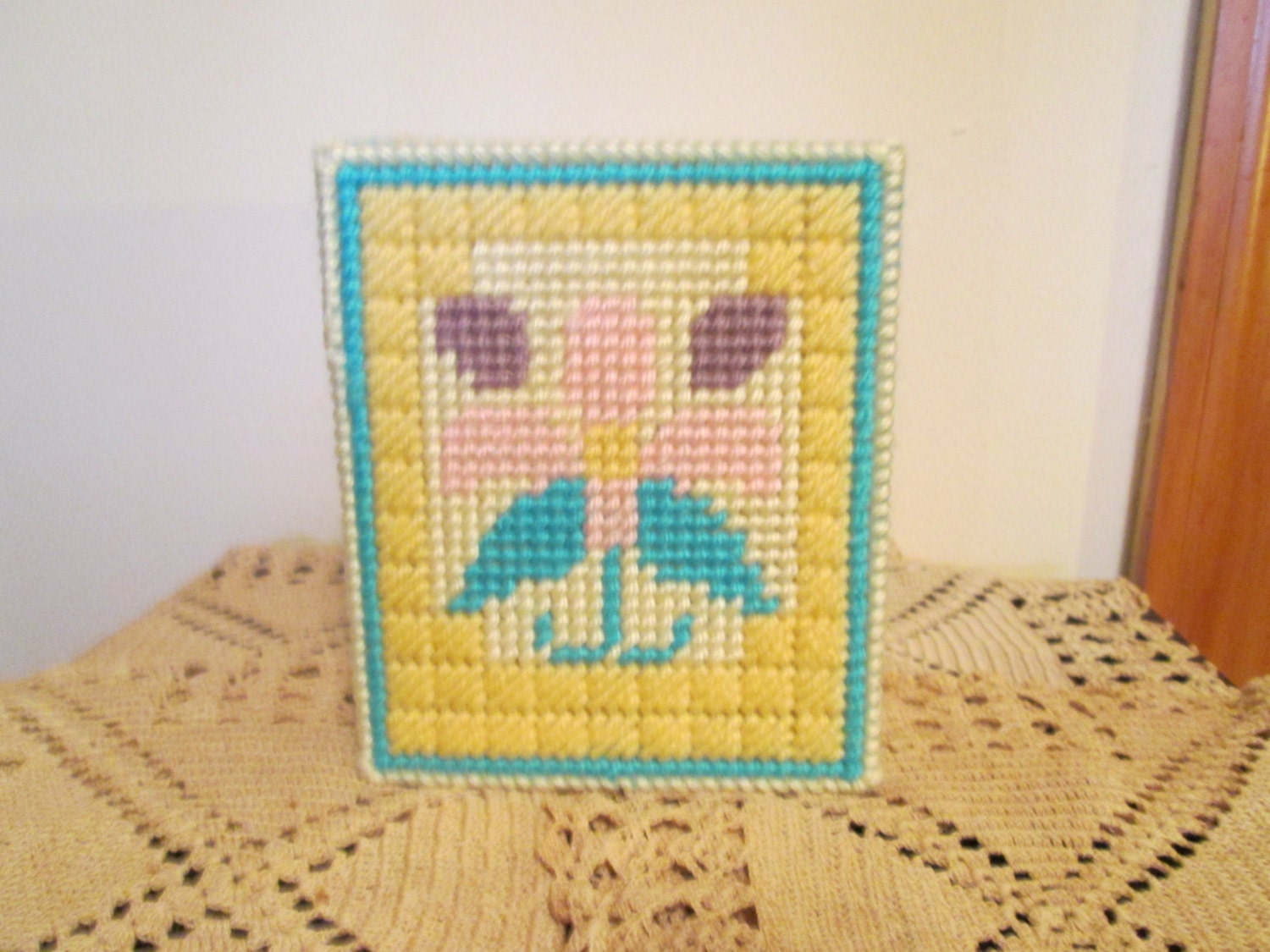 Pastel Tissue Box Cover in Plastic Canvas Item 328 - Etsy