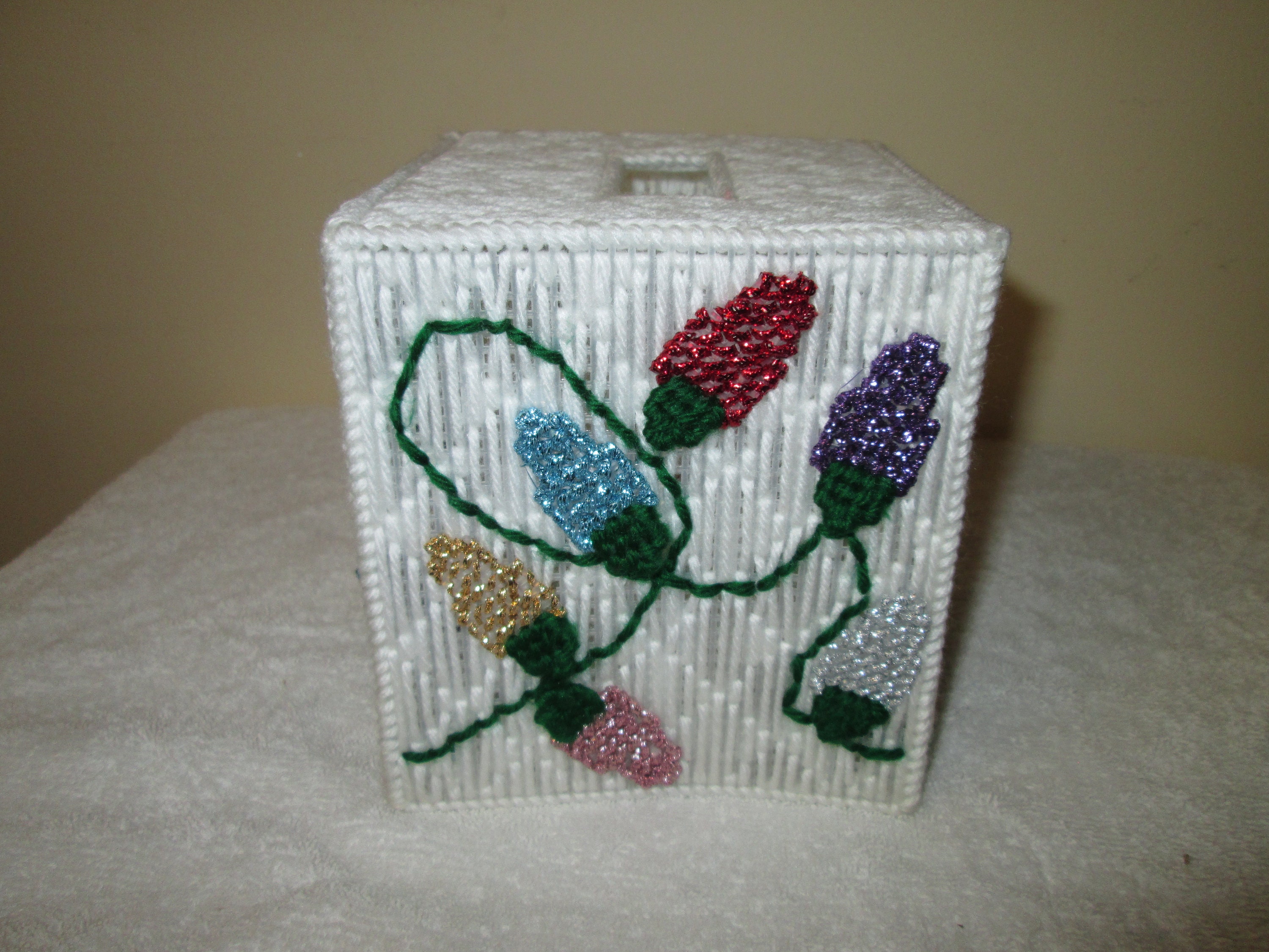 Christmas Lights Tissue Topper #540 - Etsy