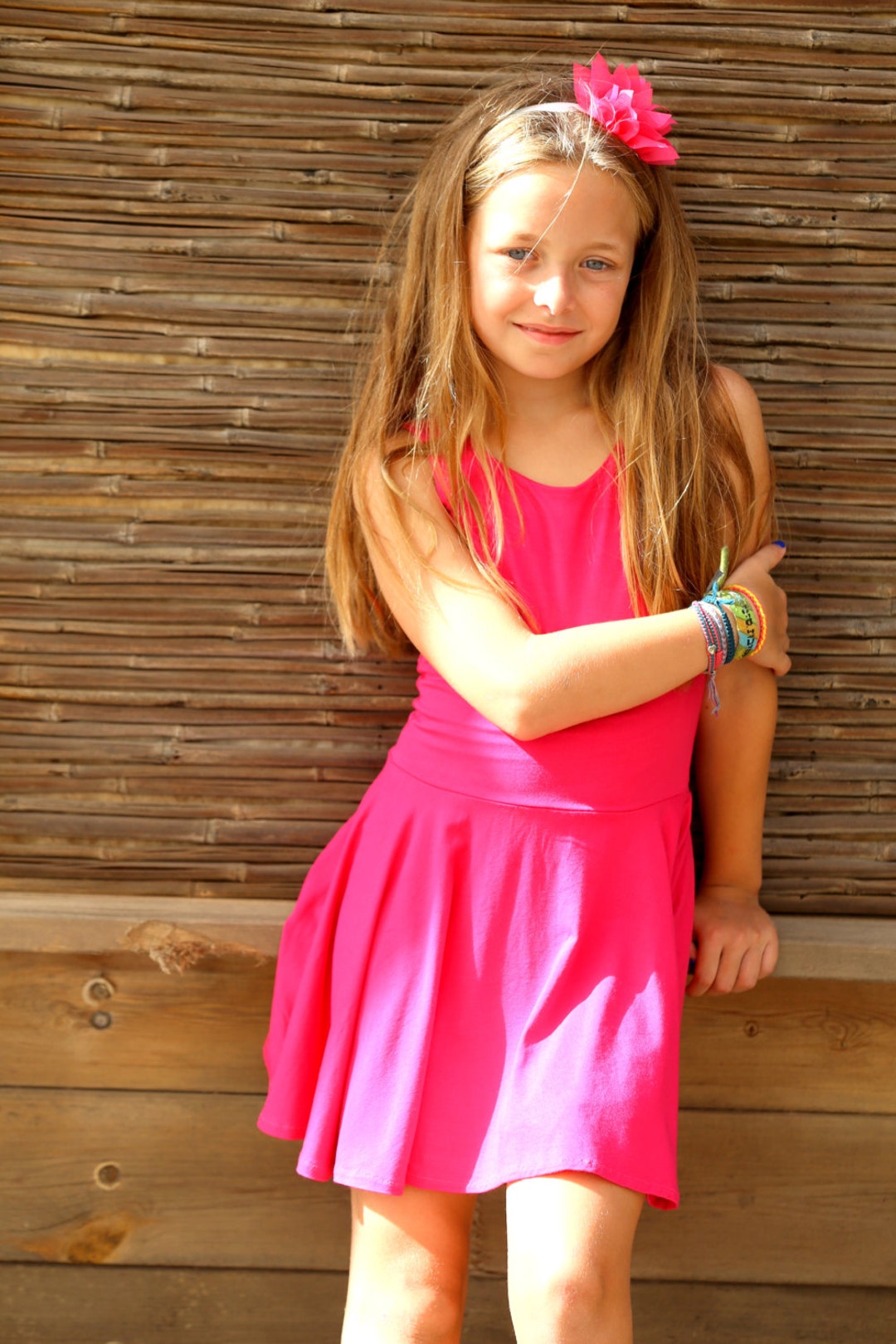 Flowergirl Fuchsia Dress - Pink Dress for Girls - Summer Twirly Hot ...