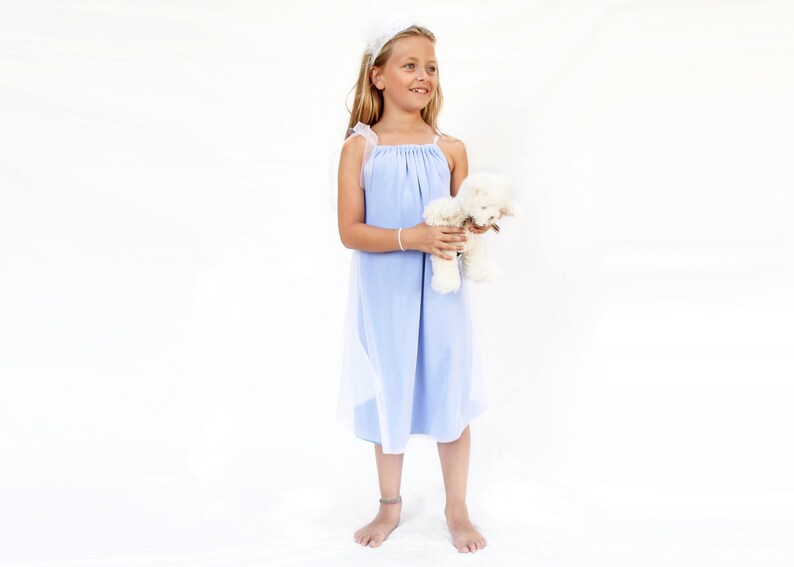 Lavender Tulle Dress for Girls Light Blue Party Dress for Girls Double ...