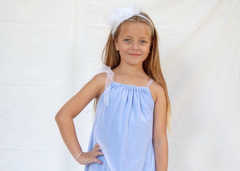 Lavender Tulle Dress for Girls Light Blue Party Dress for Girls Double ...