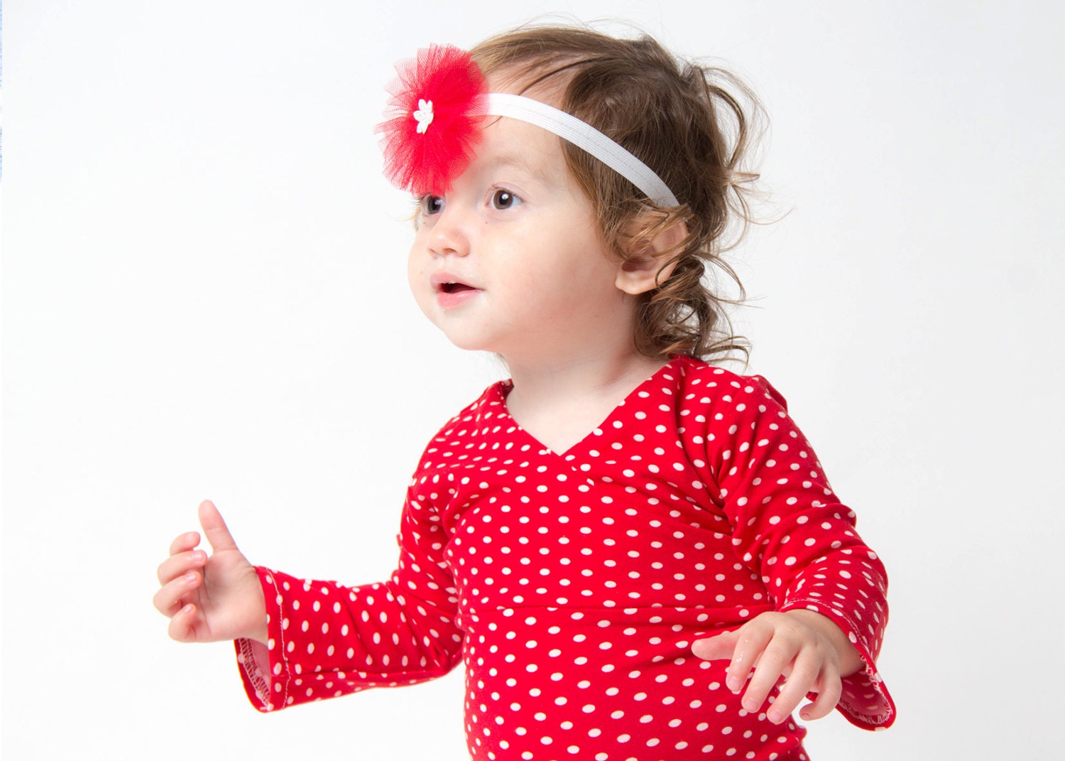 Baby Girl Red Polka Dot Long Sleeve Bodysuit - 0-18 Months Clothing ...