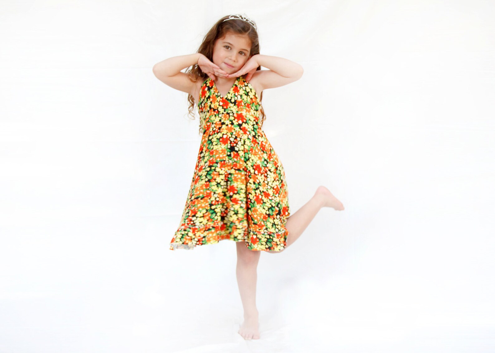 Halter Dress for Girls - Toddler Girl Open Back Dress With Flowers ...