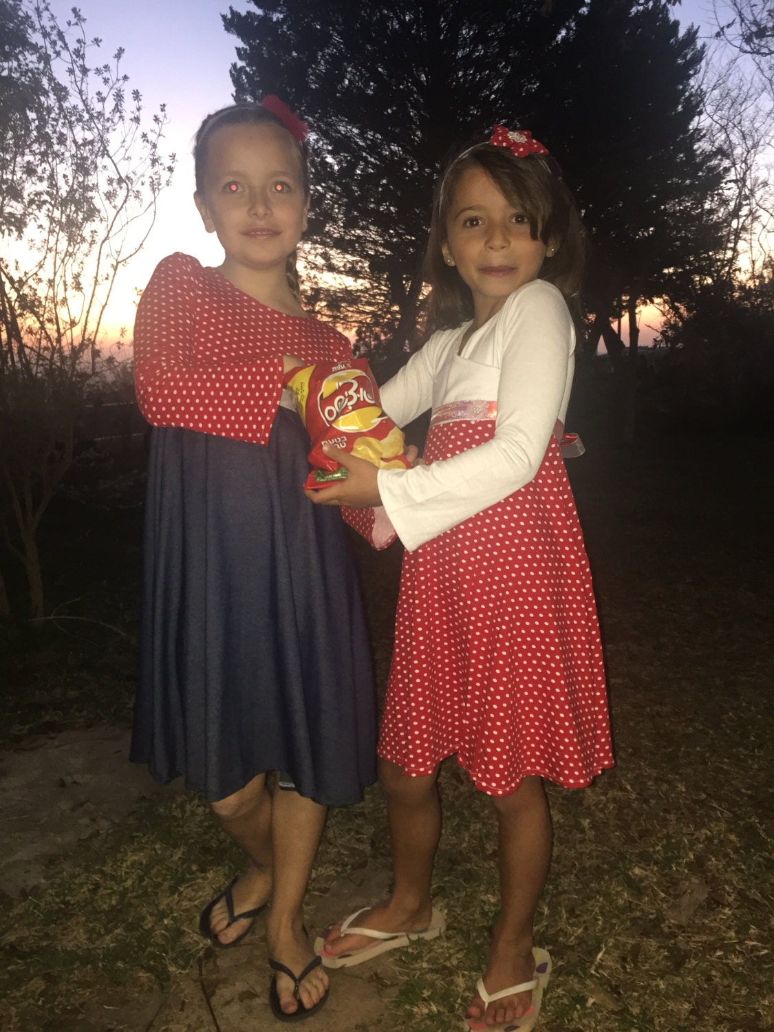 Red and White Girls Dress - Long Sleeve Dress for Girls - Toddler Girl ...