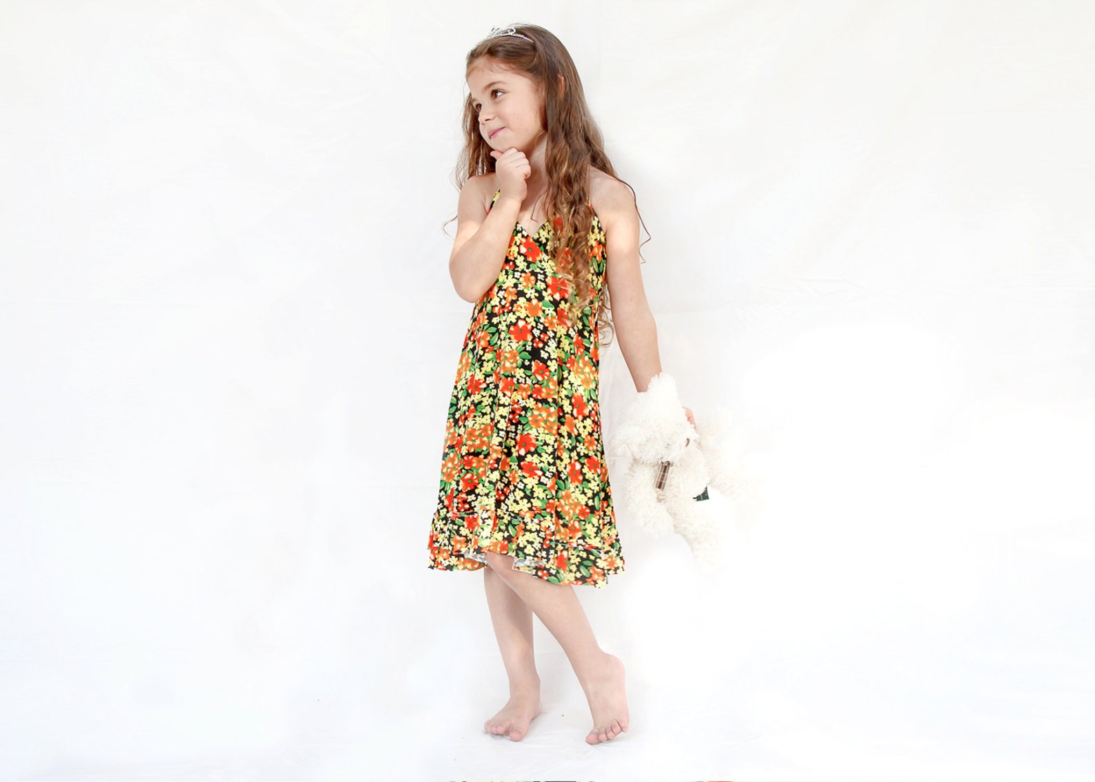 Halter Dress for Girls - Toddler Girl Open Back Dress With Flowers ...
