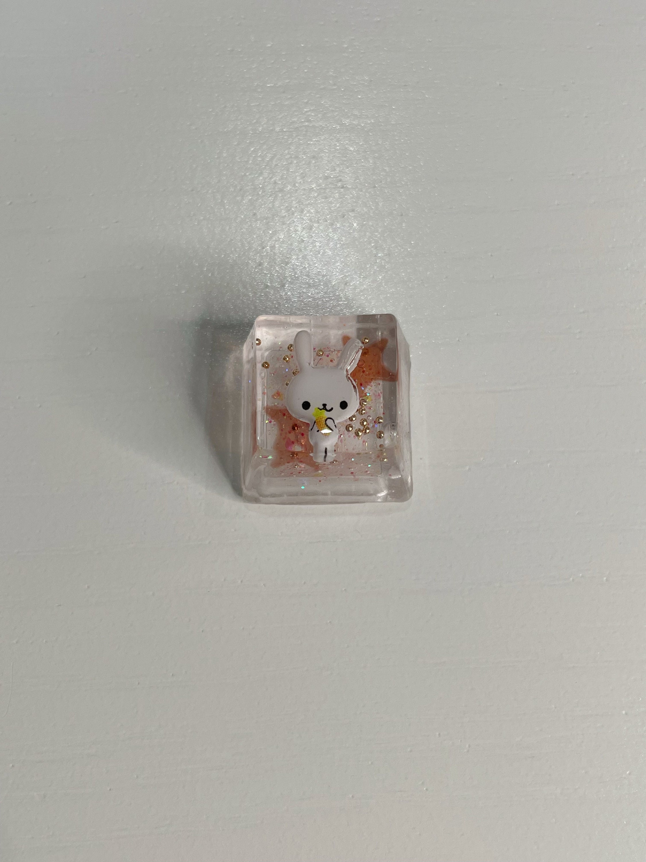 Happy Spring Bunny Keycap | White Bunny Keycap | Bunny Keycap | Cute ...