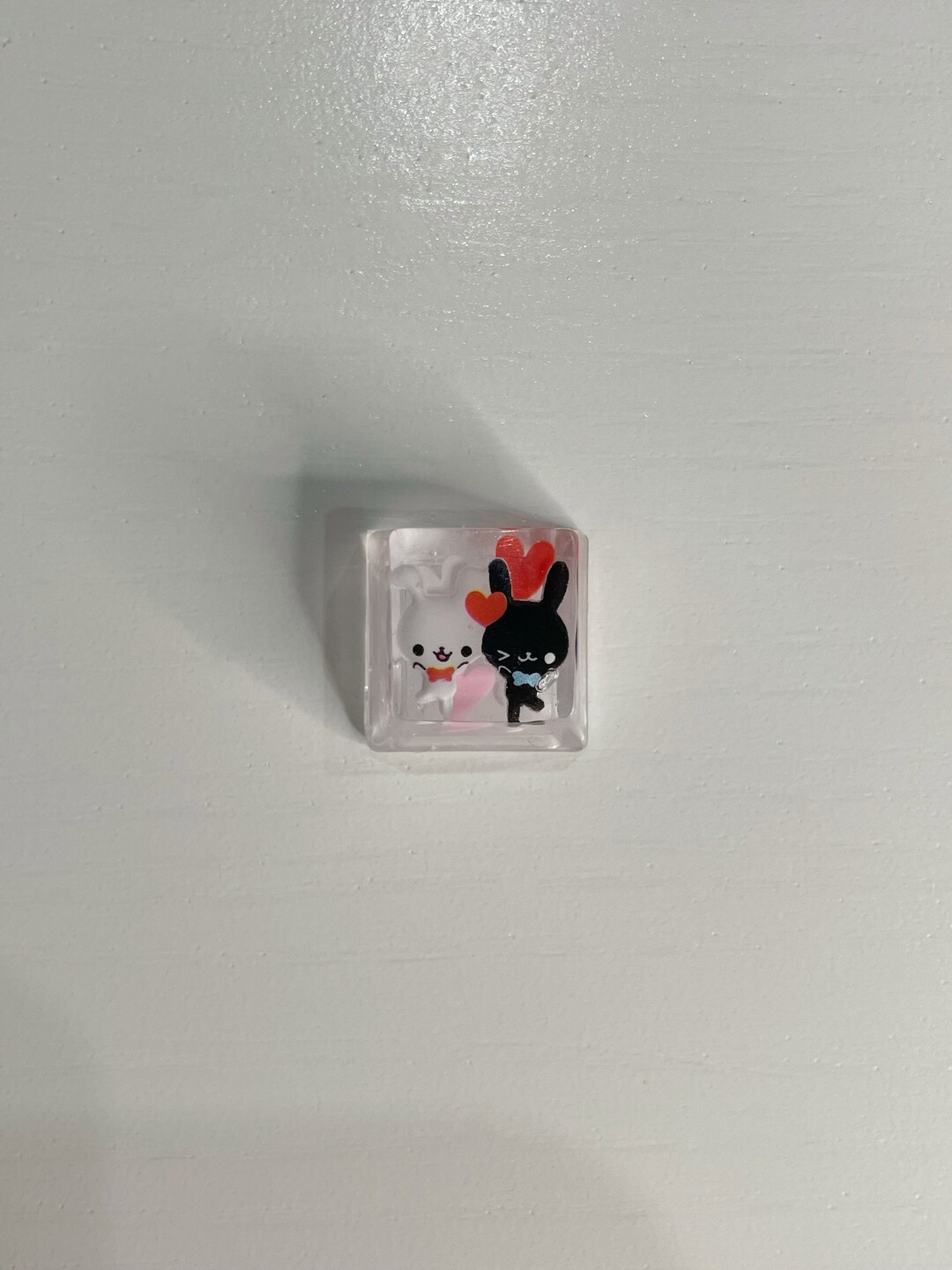 Happy Dancing Bunnies Keycap Two Bunny Keycap White Bunny Keycap Black ...