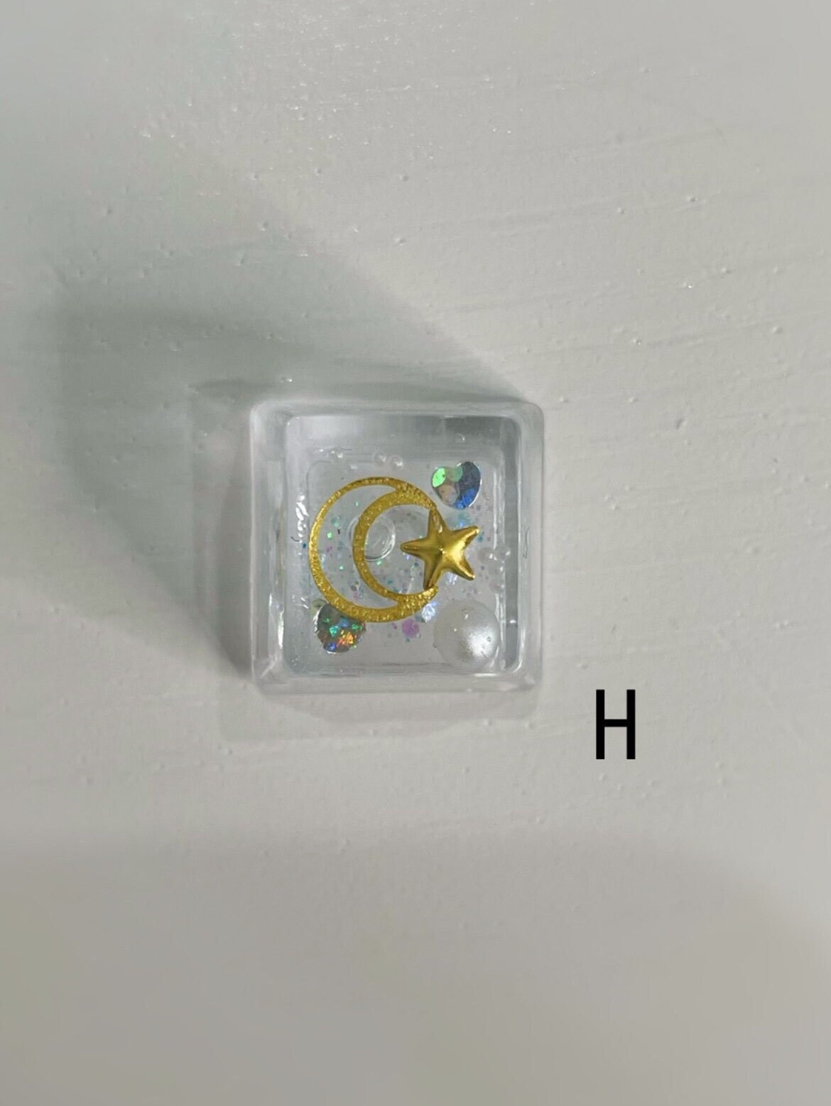 Moon and Stars Keycaps Cute Resin Keycap Moon Keycap Star Keycap Night ...