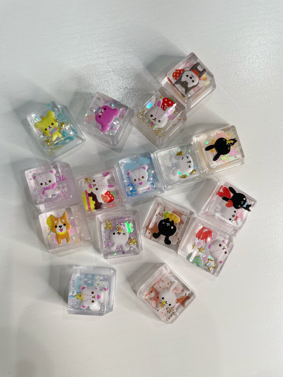 Happy Spring Bunny Keycap White Bunny Keycap Bunny Keycap Cute Resin ...