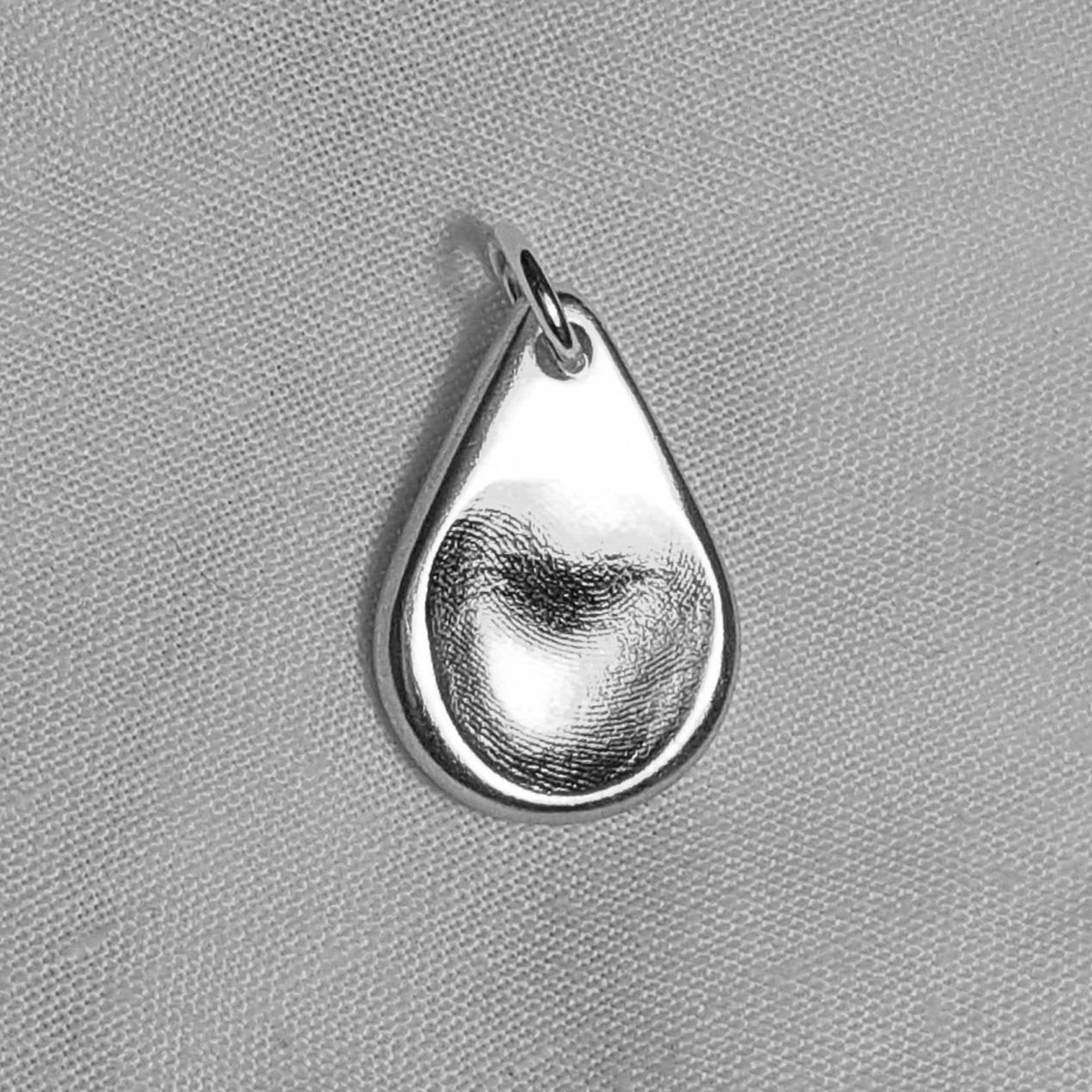 FINGERPRINT CHARM PENDANT Thumbprint Charm Silver | Etsy