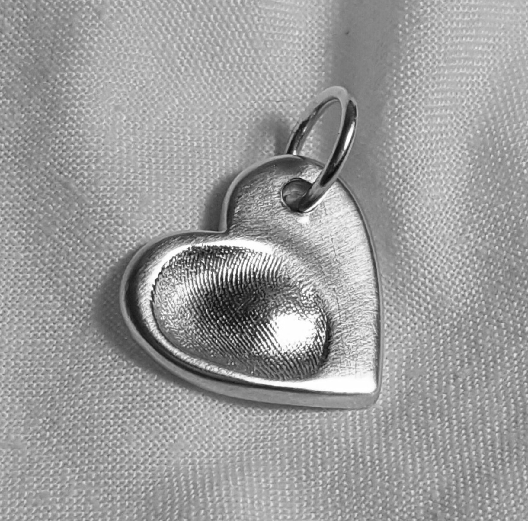 FINGERPRINT CHARM PENDANT Thumbprint Charm Silver | Etsy