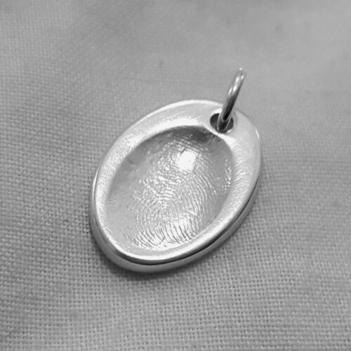 FINGERPRINT CHARM PENDANT Thumbprint Charm Silver - Etsy