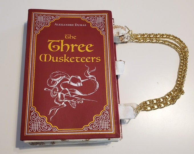 Purse Made From Three Musketeers Book, Faux Leather Book Purse, Special ...