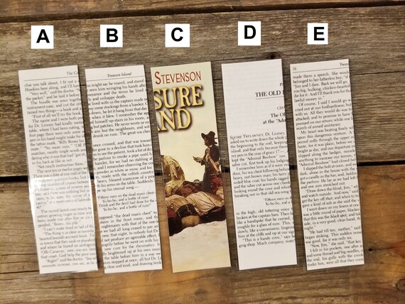 Treasure Island Book Page Bookmarks Real Book Page Bookmarks - Etsy