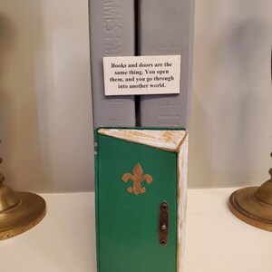 Book Quote Book Nook Door, Book Art, Book Decor, Bookshelf Insert,book ...