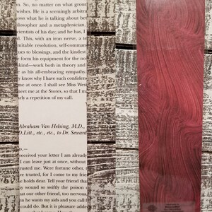 Dracula Book Page Bookmarks, Real Book Page Bookmarks, Bram Stoker ...