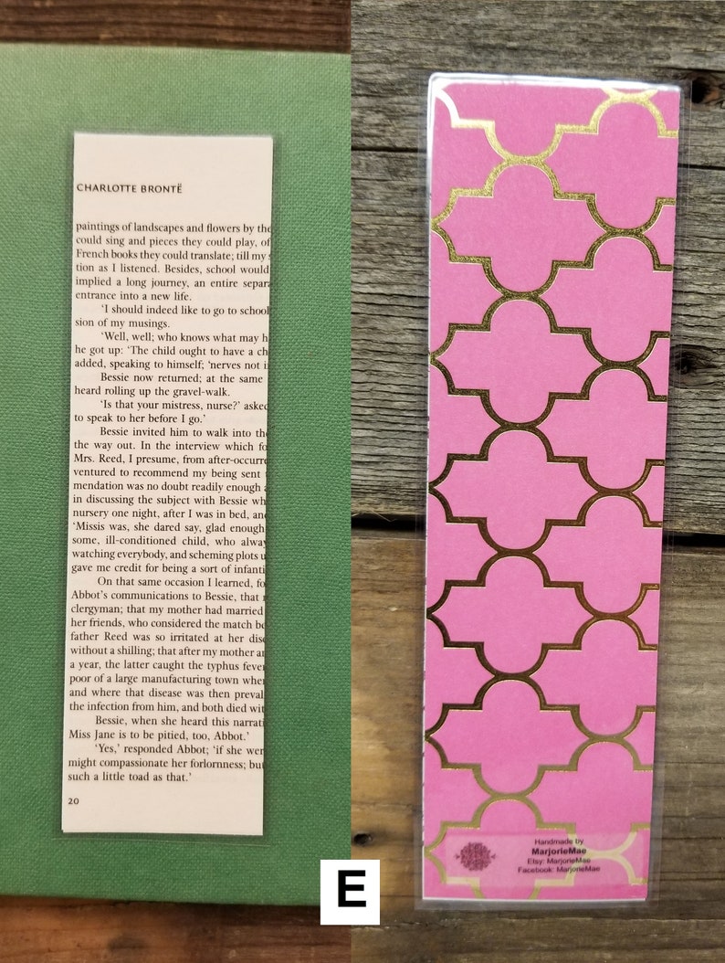 Jane Eyre Book Page Bookmarks Real Book Page Bookmarks - Etsy