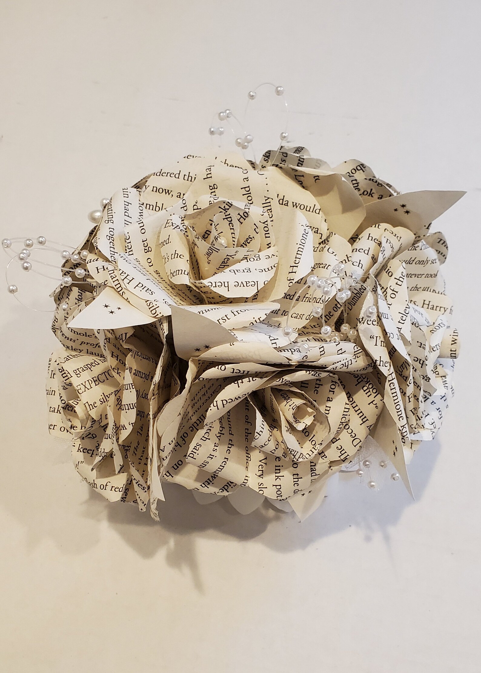 Book Page Flower Cake Topper Book Theme Wedding Book Cake | Etsy