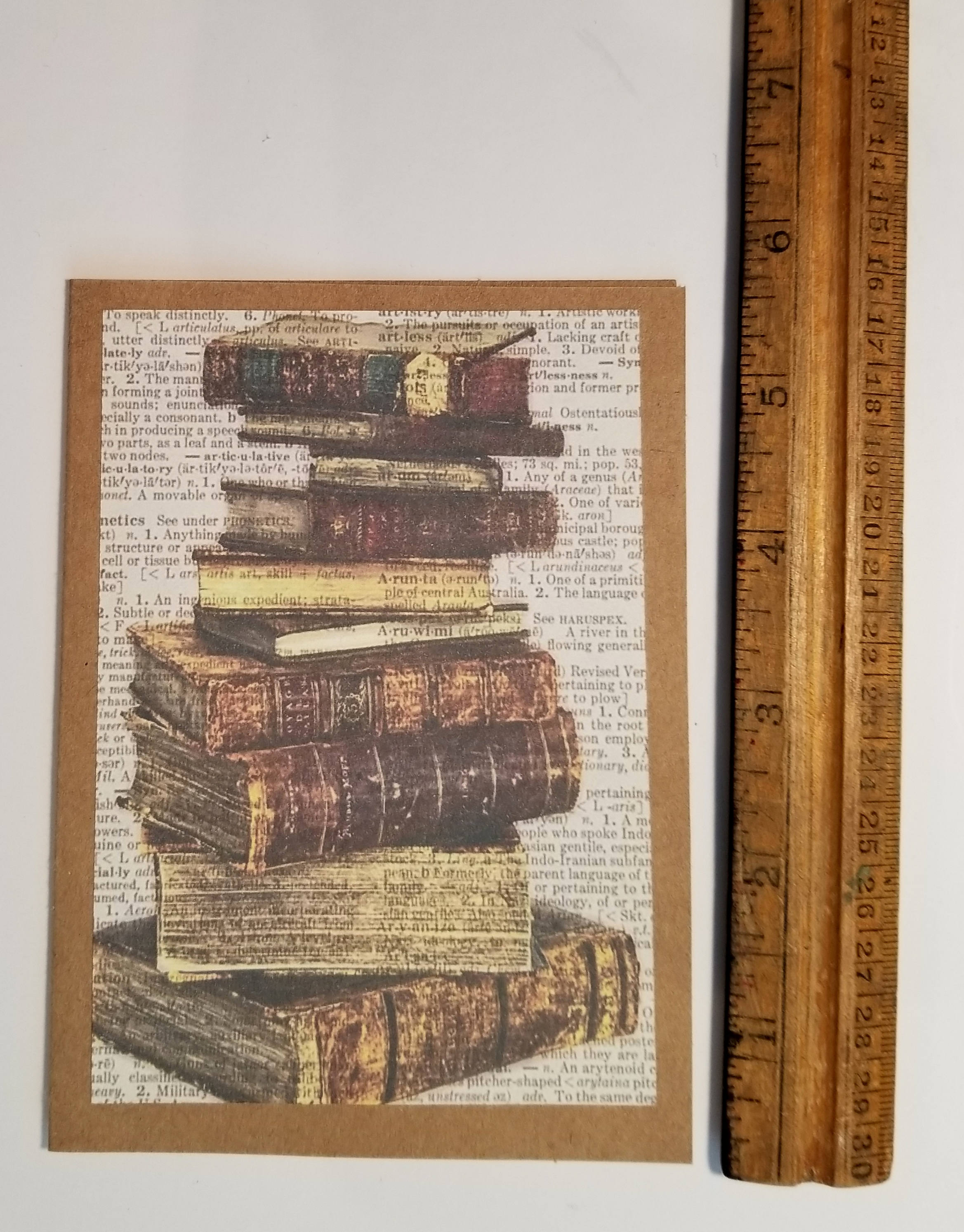 Book Stack Note Cards Blank Note Cards Set of Four Note - Etsy