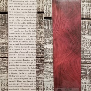 Dracula Book Page Bookmarks, Real Book Page Bookmarks, Bram Stoker ...