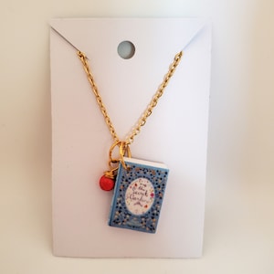 Custom Miniature Book Necklace, Customized Mini Book Necklace, Choose ...