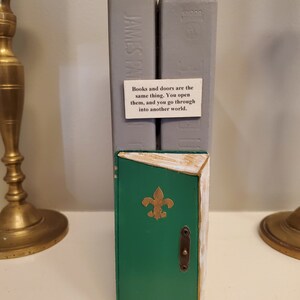 Book Quote Book Nook Door, Book Art, Book Decor, Bookshelf Insert,book ...