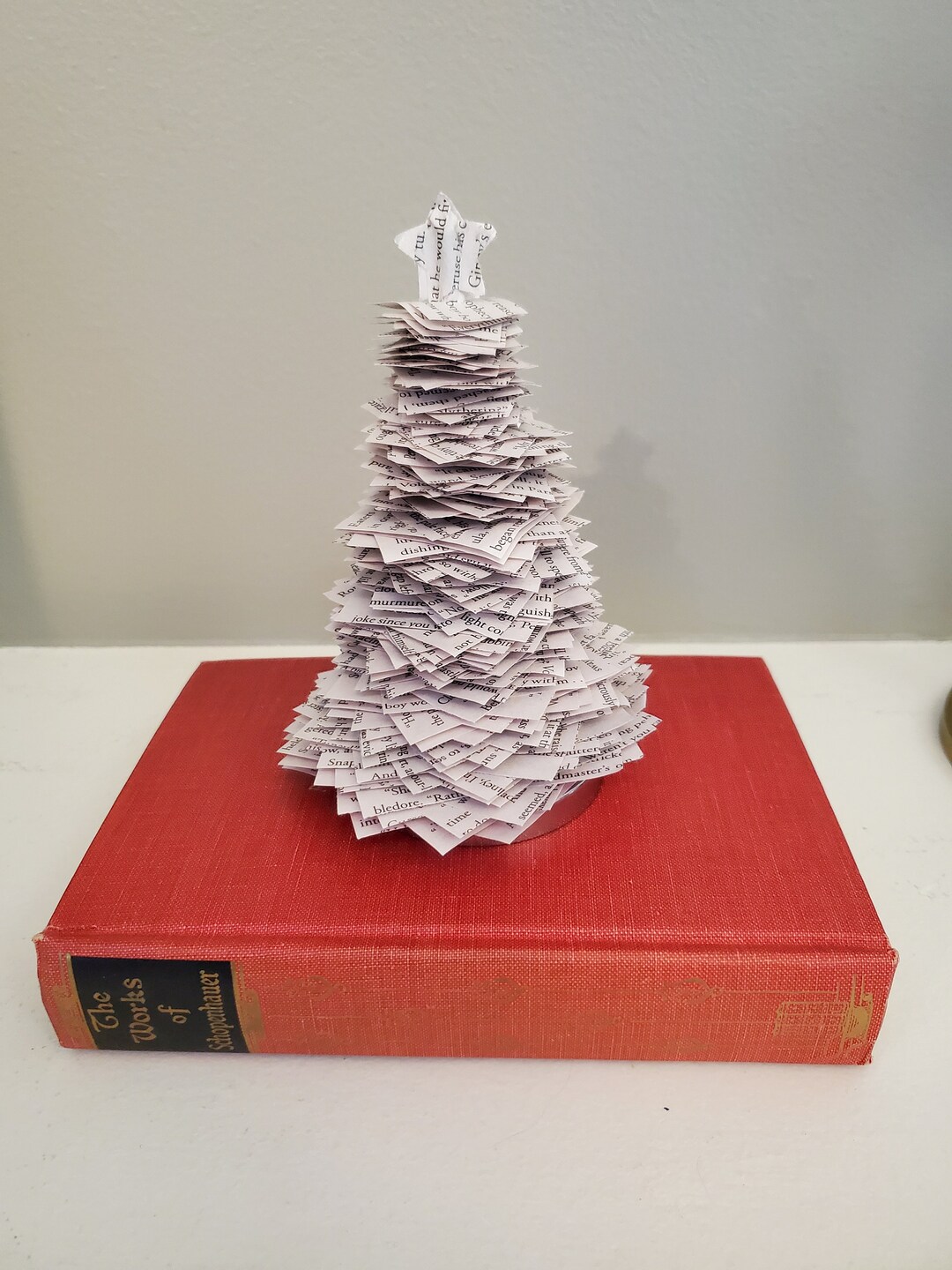 Book Page Christmas Tree, Book Page Pine Tree, Bookish Decor, Holiday ...