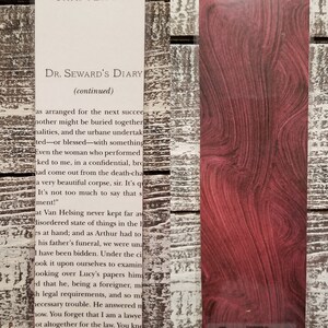 Dracula Book Page Bookmarks, Real Book Page Bookmarks, Bram Stoker ...