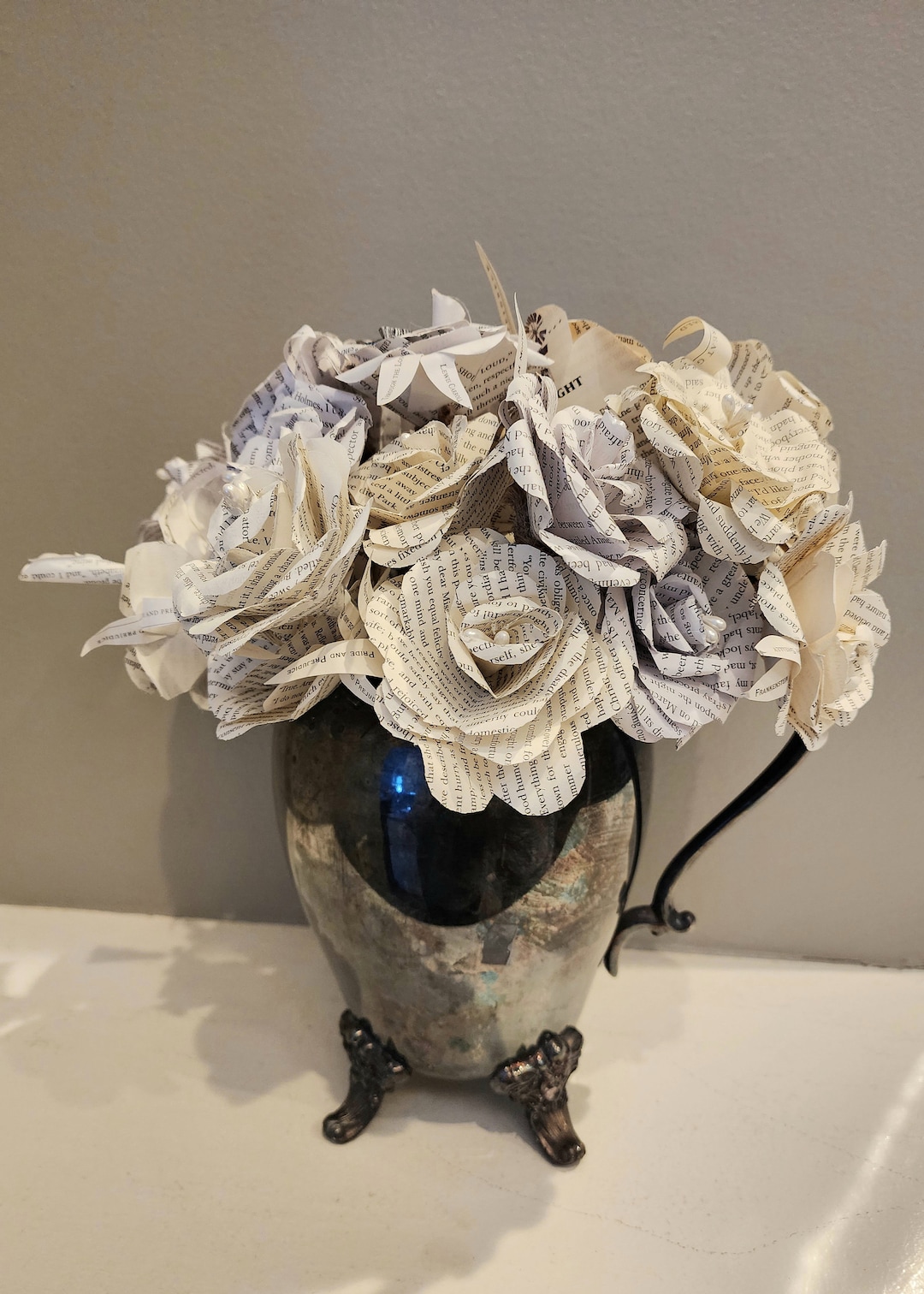 Book Page Flower, Valentine's Gift, Reader Gift, Paper Flower, Bookish ...