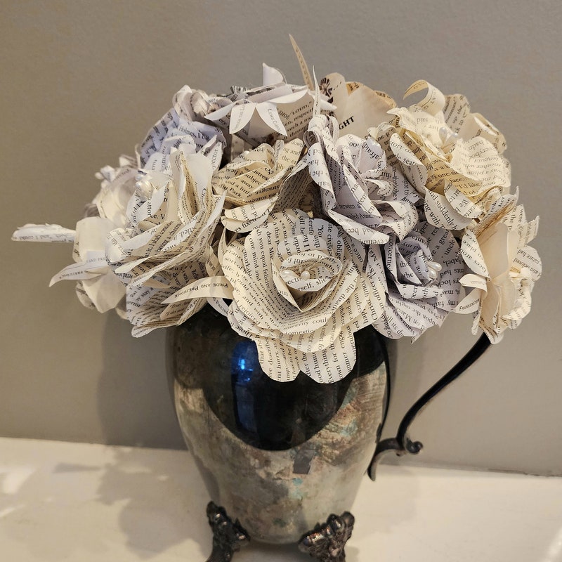 Book Paper Flowers - Etsy