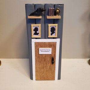 Edgar Allan Poe Inspired Book Nook Door, Book Art, Book Decor, the ...