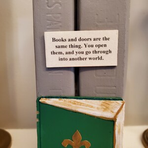 Book Quote Book Nook Door, Book Art, Book Decor, Bookshelf Insert,book ...