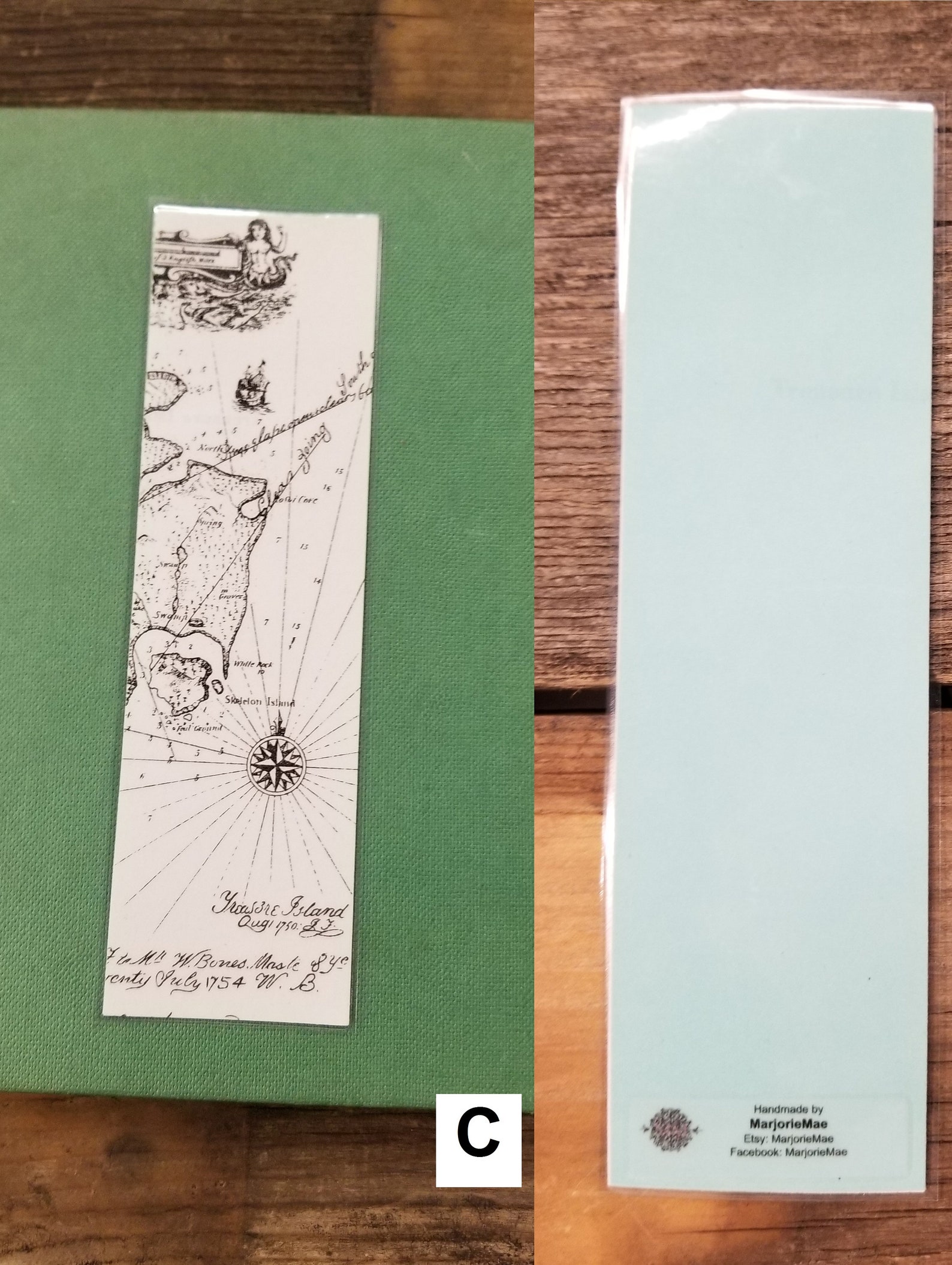 Treasure Island Book Page Bookmarks Real Book Page Bookmarks | Etsy