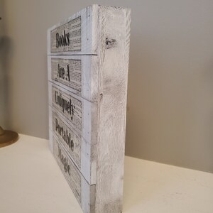 Books Are A Uniquely Portable Magic Wood Block Sign, Hanging or ...