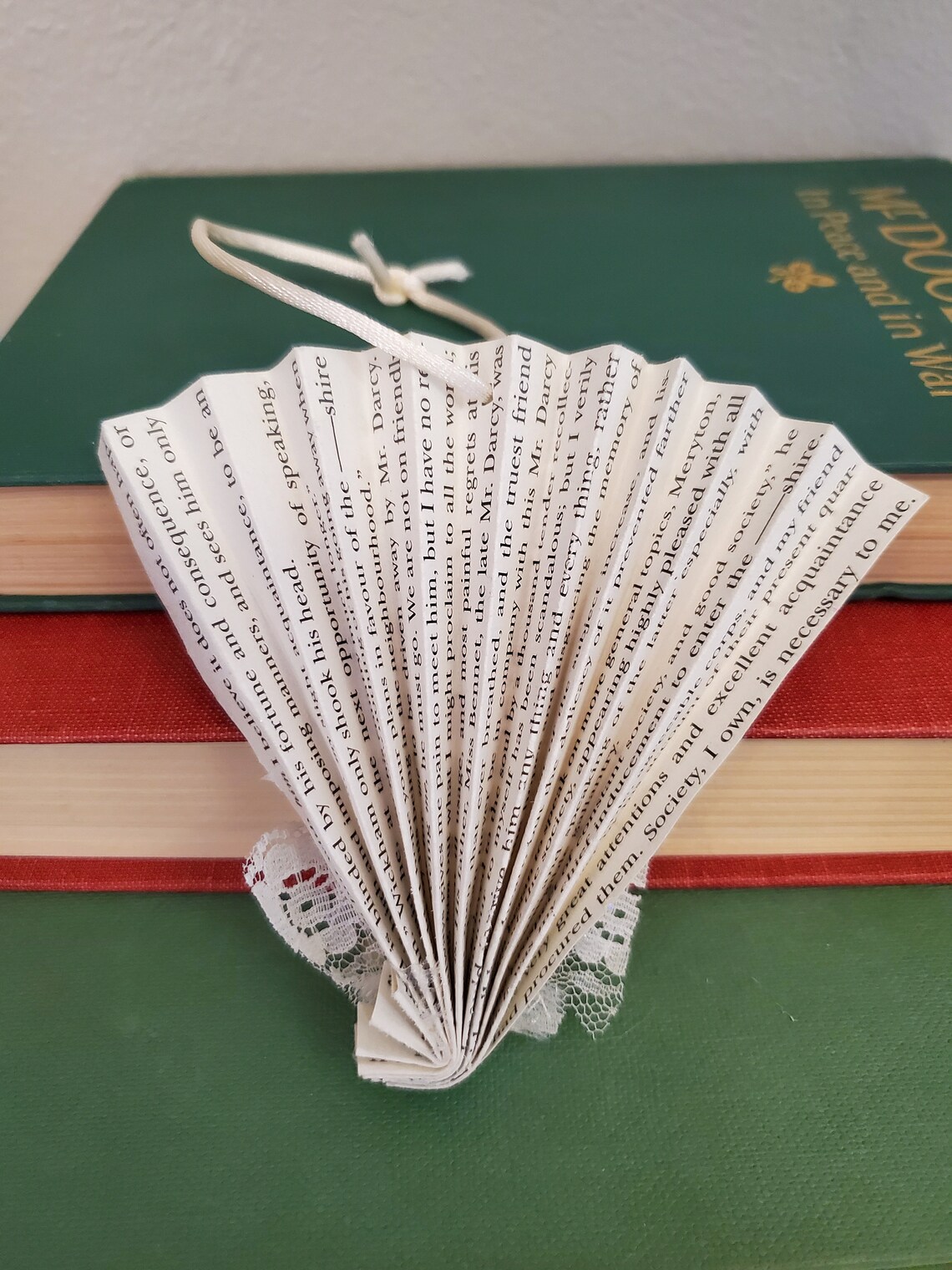 Pride and Prejudice Book Page Fan Ornament Christmas - Etsy