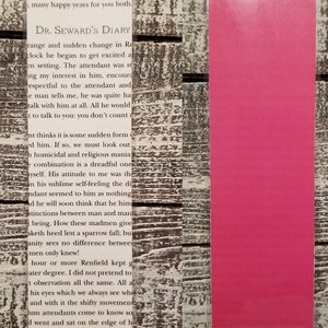 Dracula Book Page Bookmarks, Real Book Page Bookmarks, Bram Stoker ...