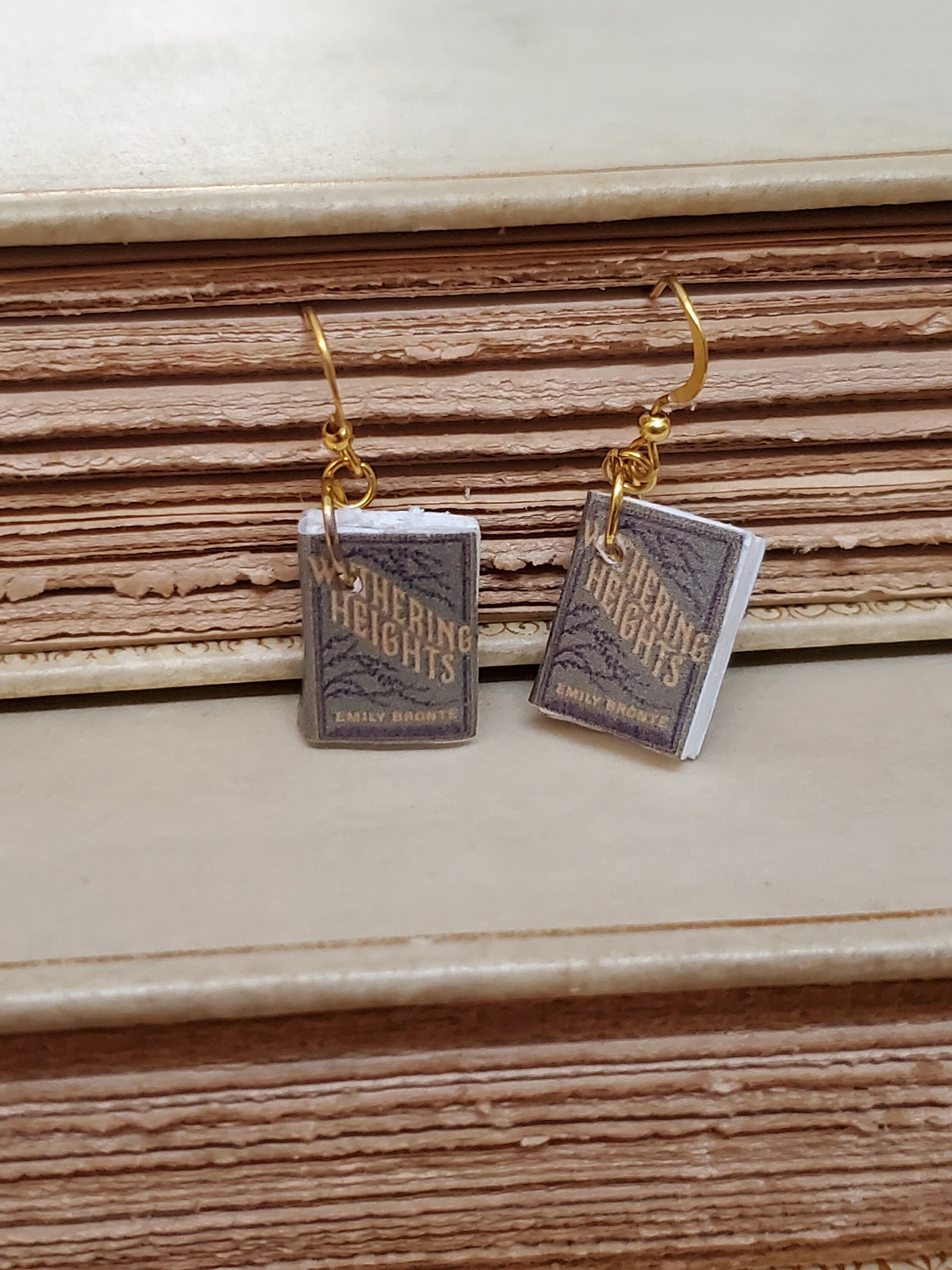 Wuthering Heights Miniature Book Earrings Mini Book Earrings | Etsy