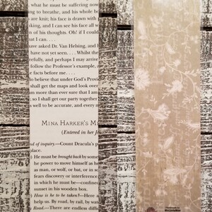 Dracula Book Page Bookmarks, Real Book Page Bookmarks, Bram Stoker ...