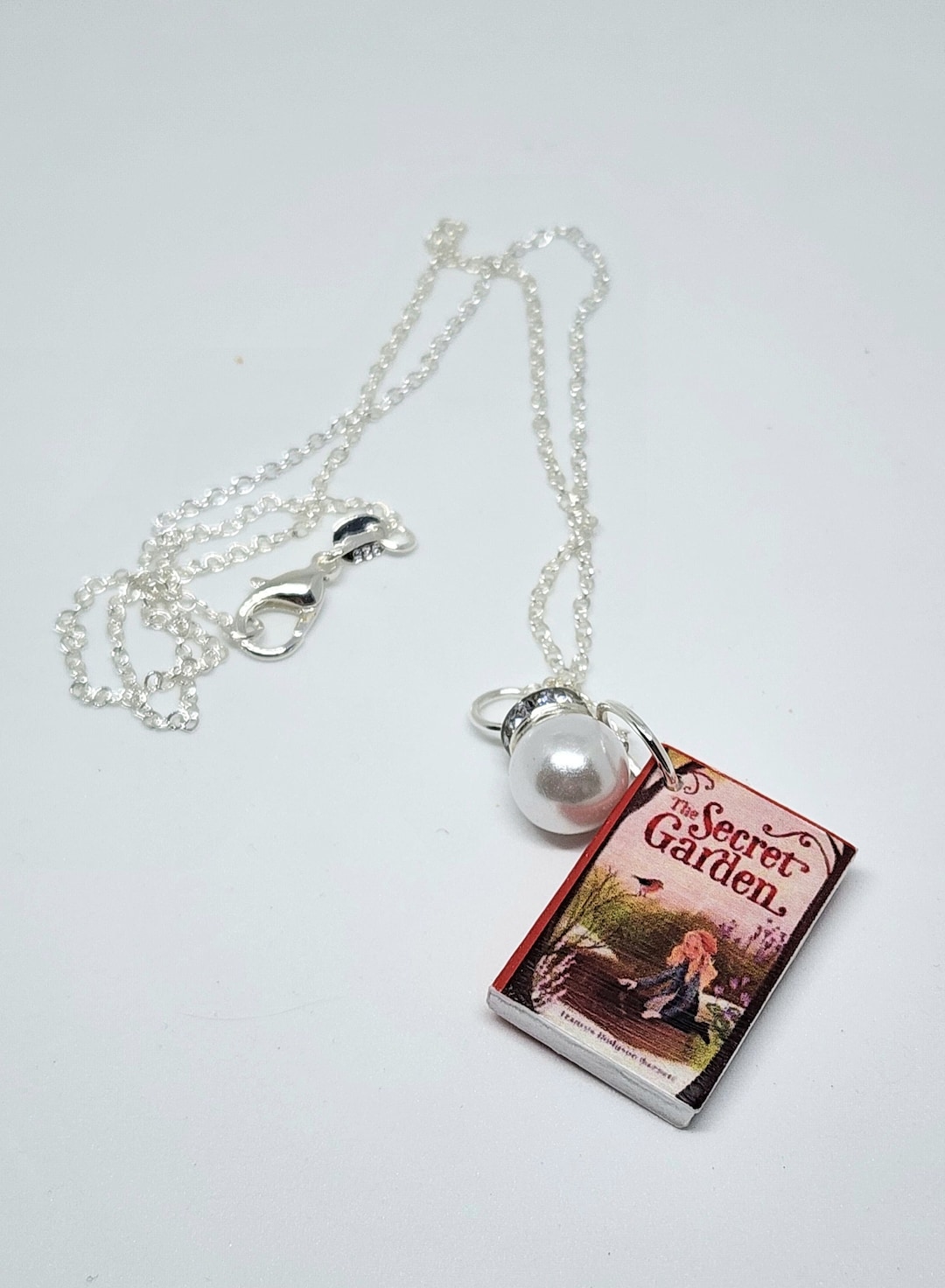 The Secret Garden Mini Book Necklace, Miniature Book Necklace, Reader ...
