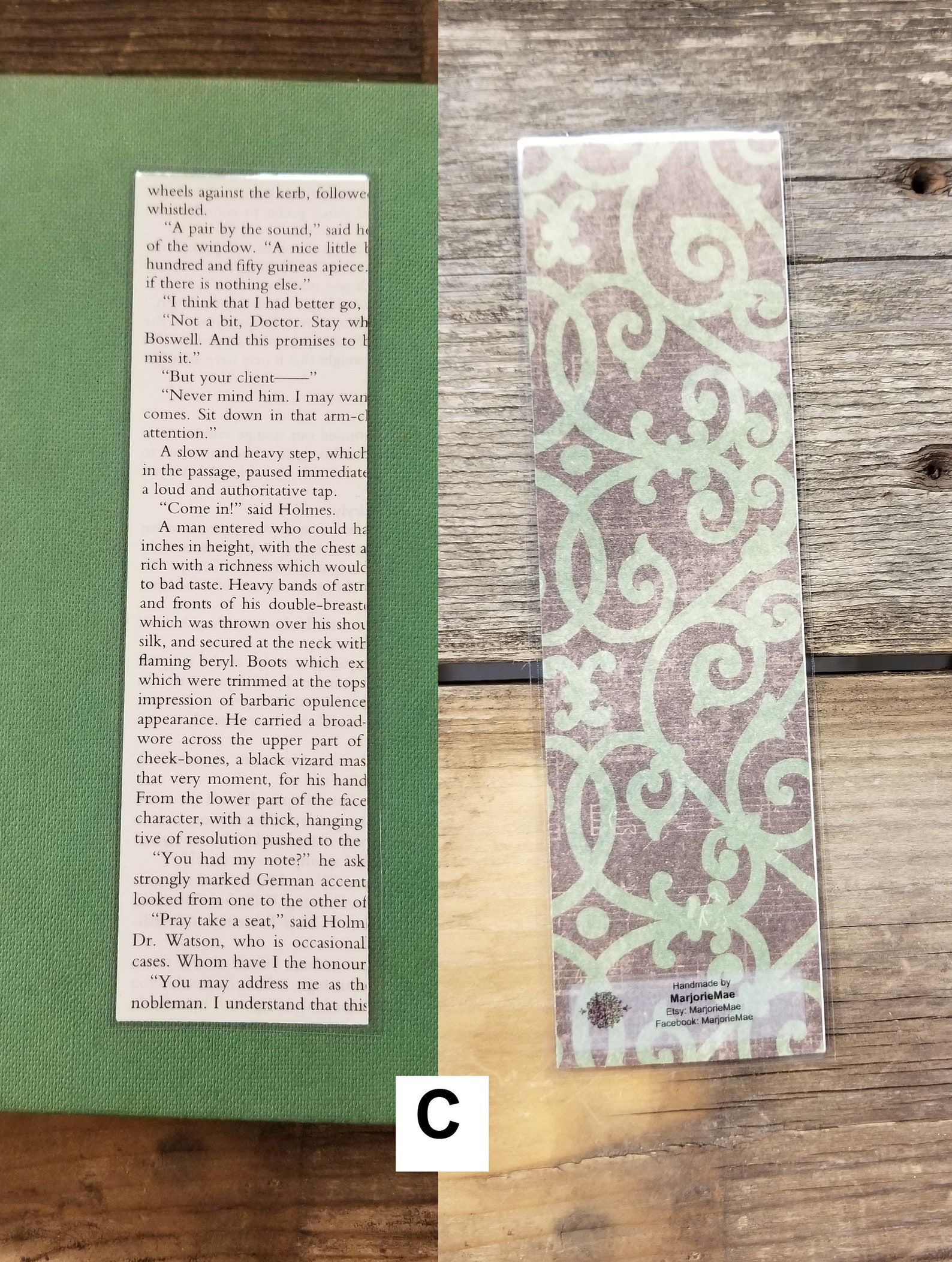 Sherlock Holmes Book Page Bookmarks Real Book Page Bookmarks | Etsy