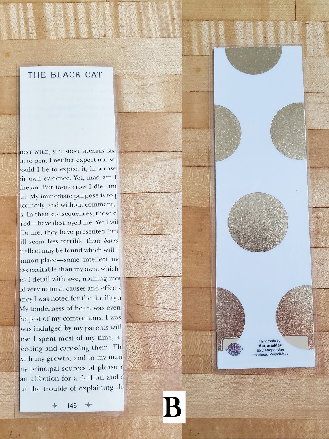 Edgar Allan Poe Book Page Bookmarks Real Book Page Bookmarks | Etsy