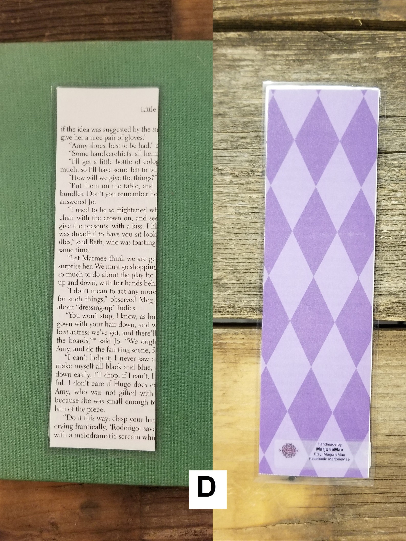 Little Women Book Page Bookmarks Real Book Page Bookmarks - Etsy