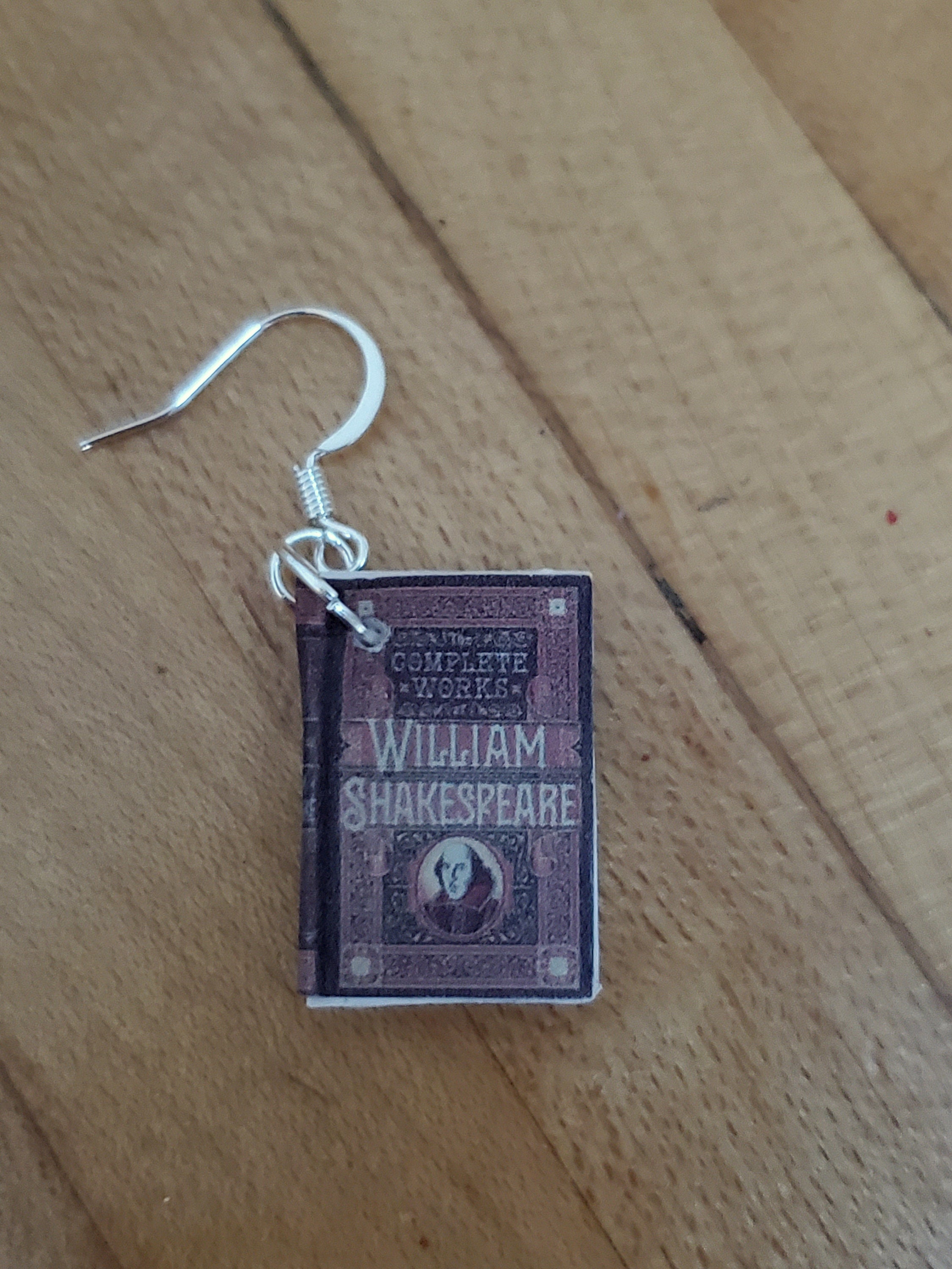 William Shakespeare Miniature Book Earrings Mini Book | Etsy