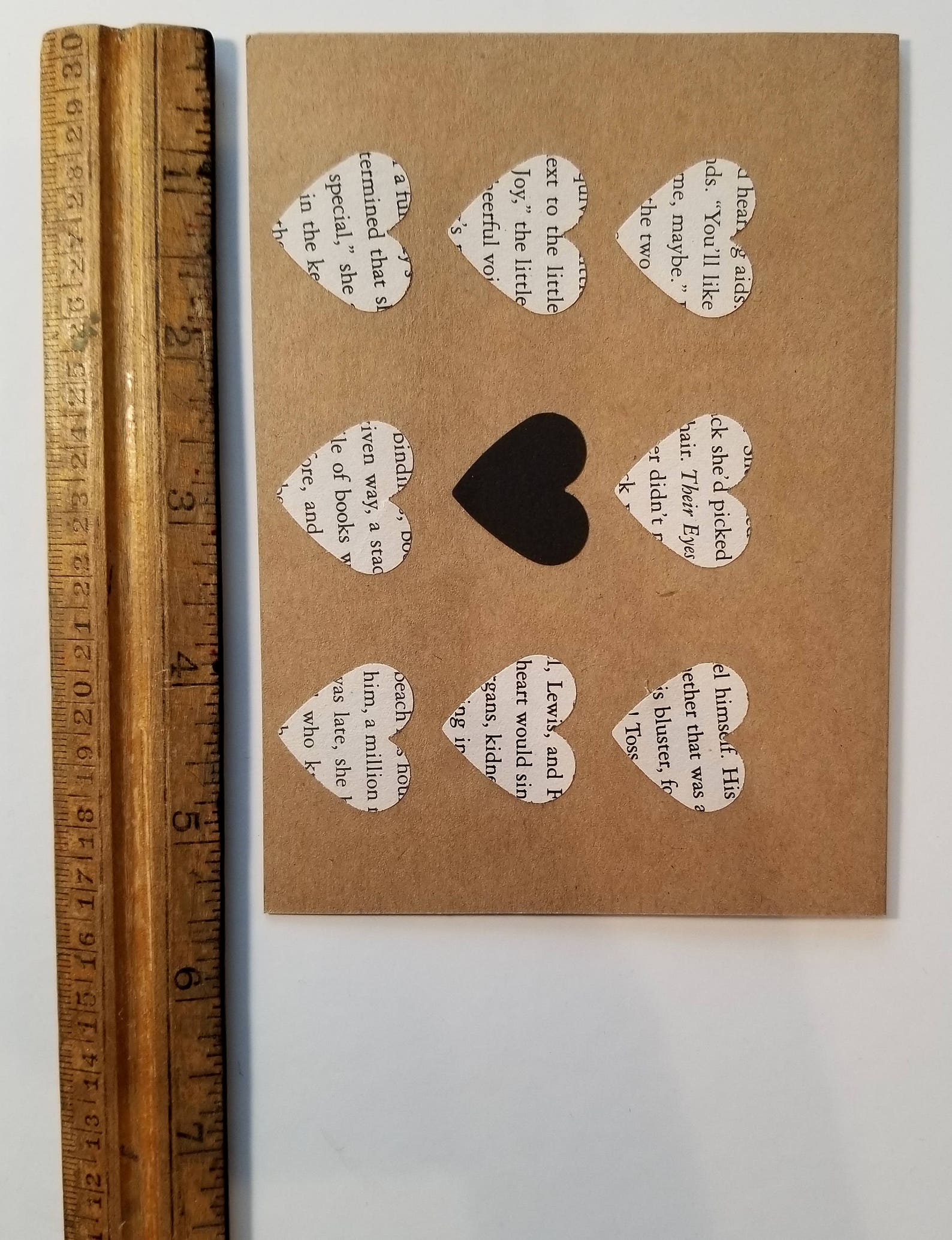 Book Page Heart Note Cards, Blank Note Cards, Heart Note Cards, Book ...