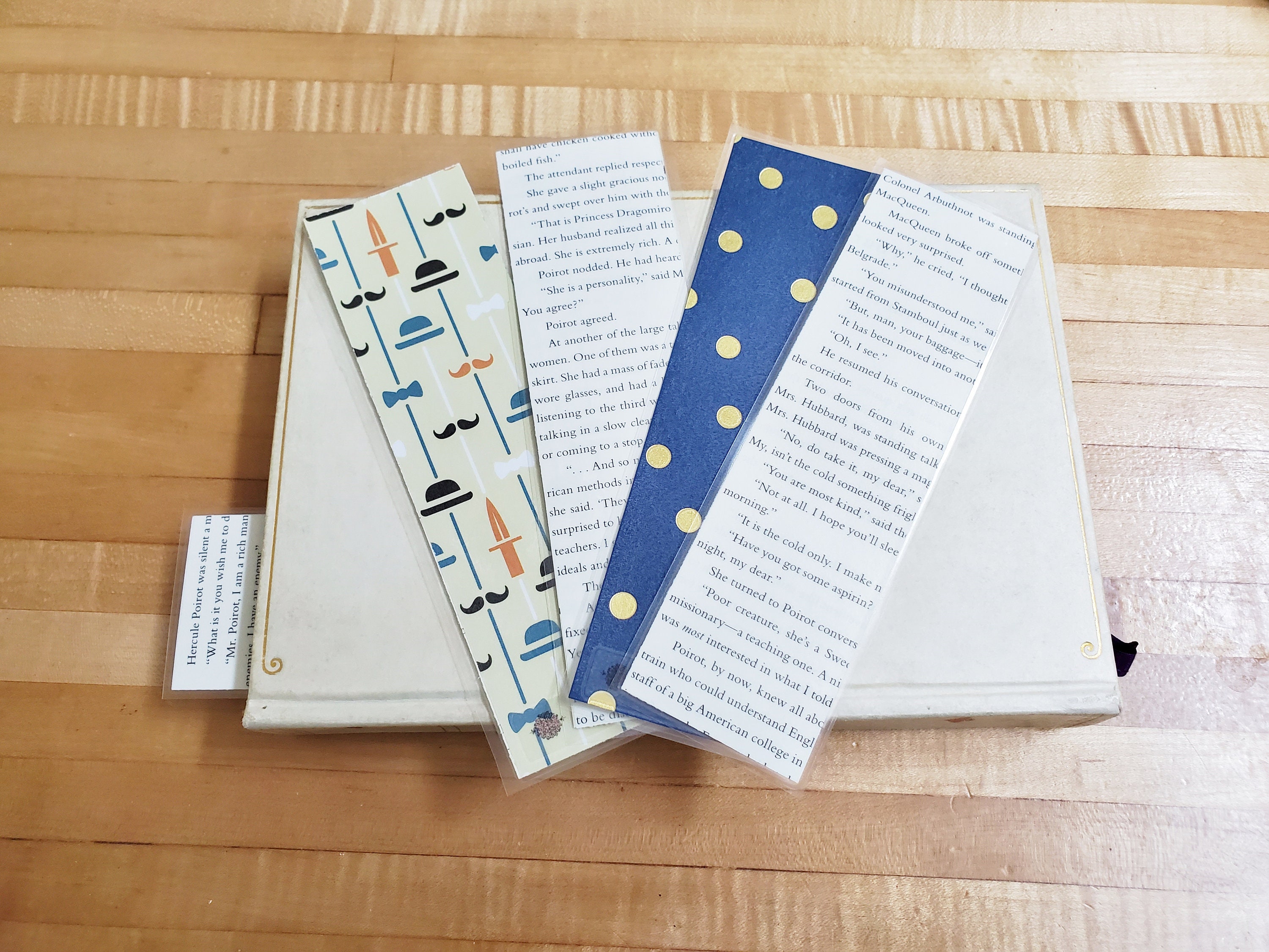 Agatha Christie Book Page Bookmarks Real Book Page Bookmarks | Etsy