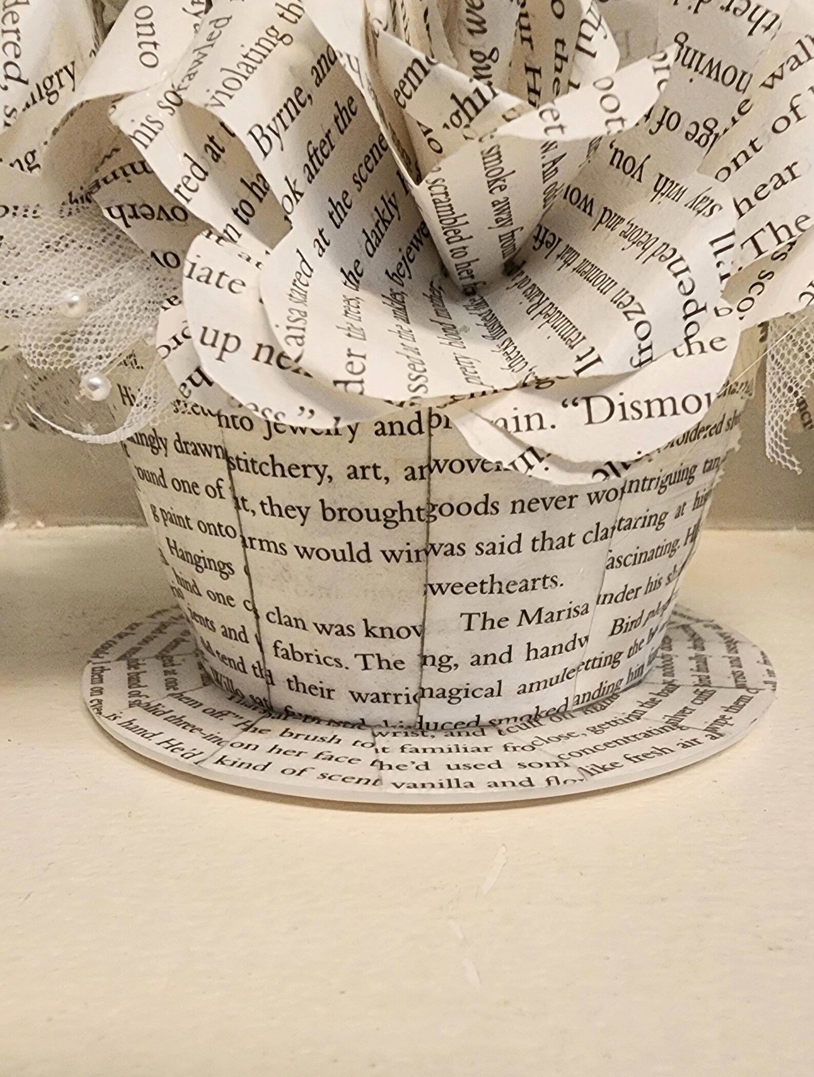 Book Page Flower Cake Topper, Book Theme Wedding, Book Cake Topper ...