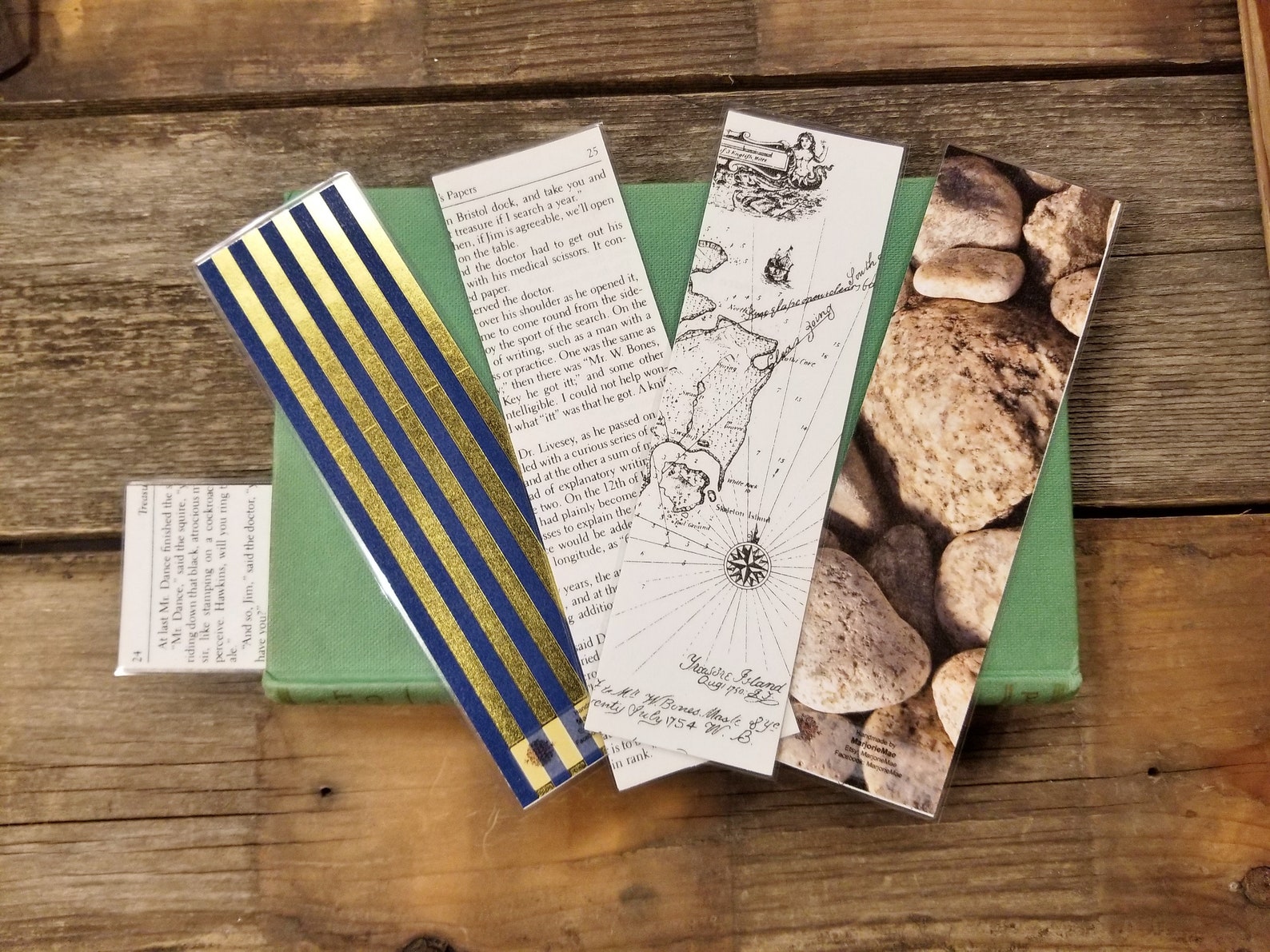 Treasure Island Book Page Bookmarks Real Book Page Bookmarks | Etsy